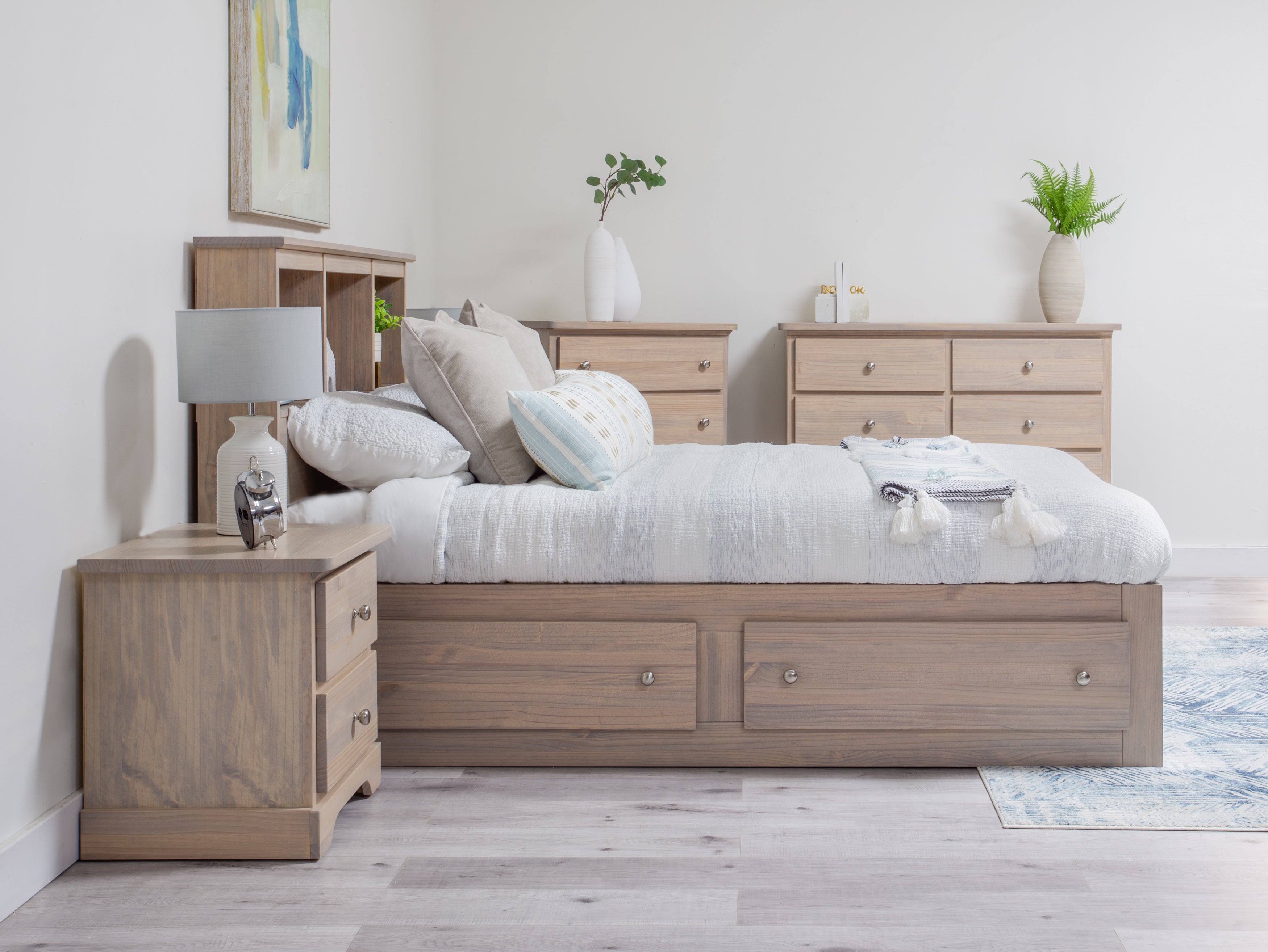 Mako Mates Storage Bed with Headboard Storage Options Solid Wood Sleep Shop